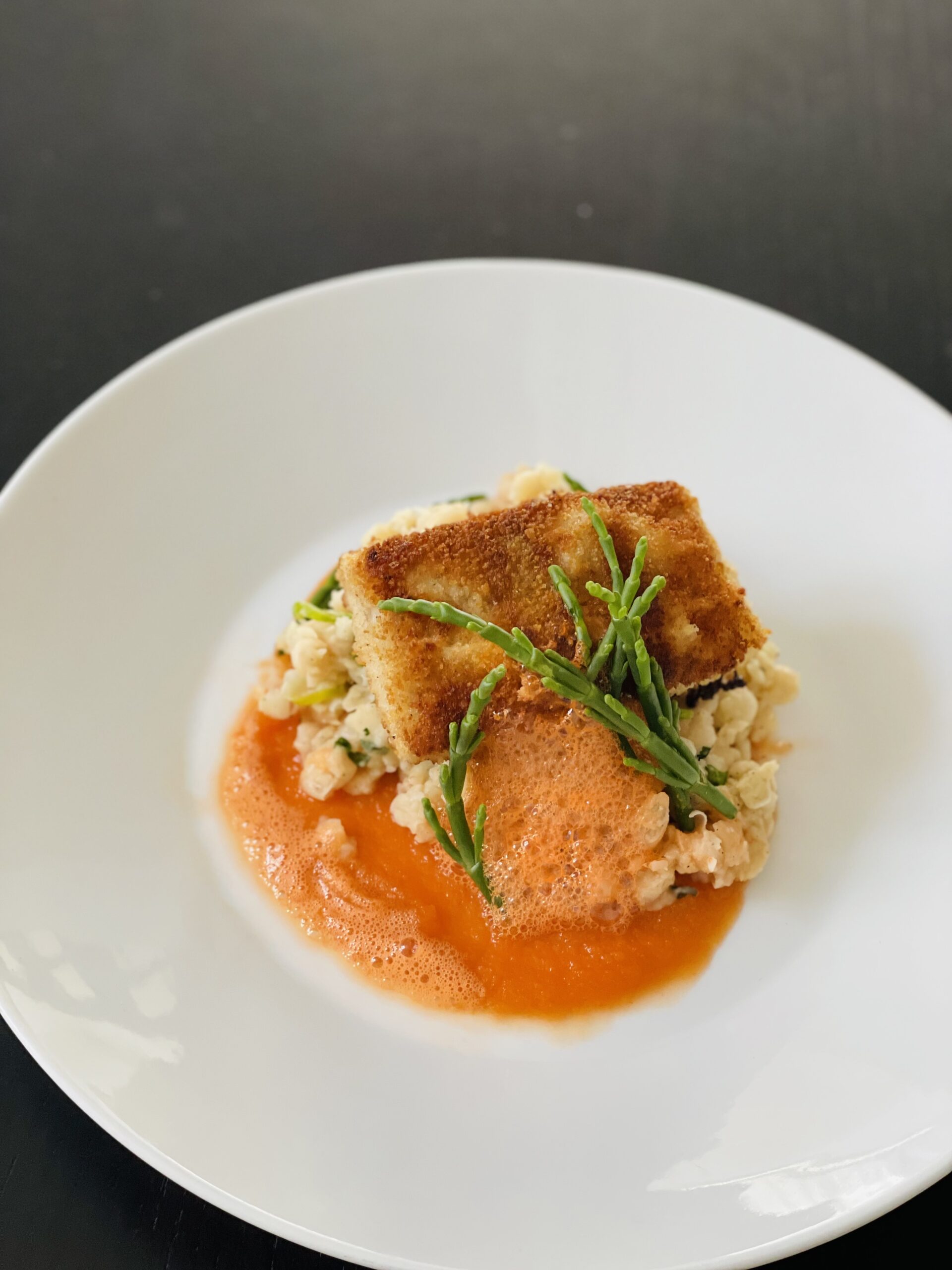 White Fish with Carrot Sauce on Butter Bean Mash | SDG2 Advocacy Hub